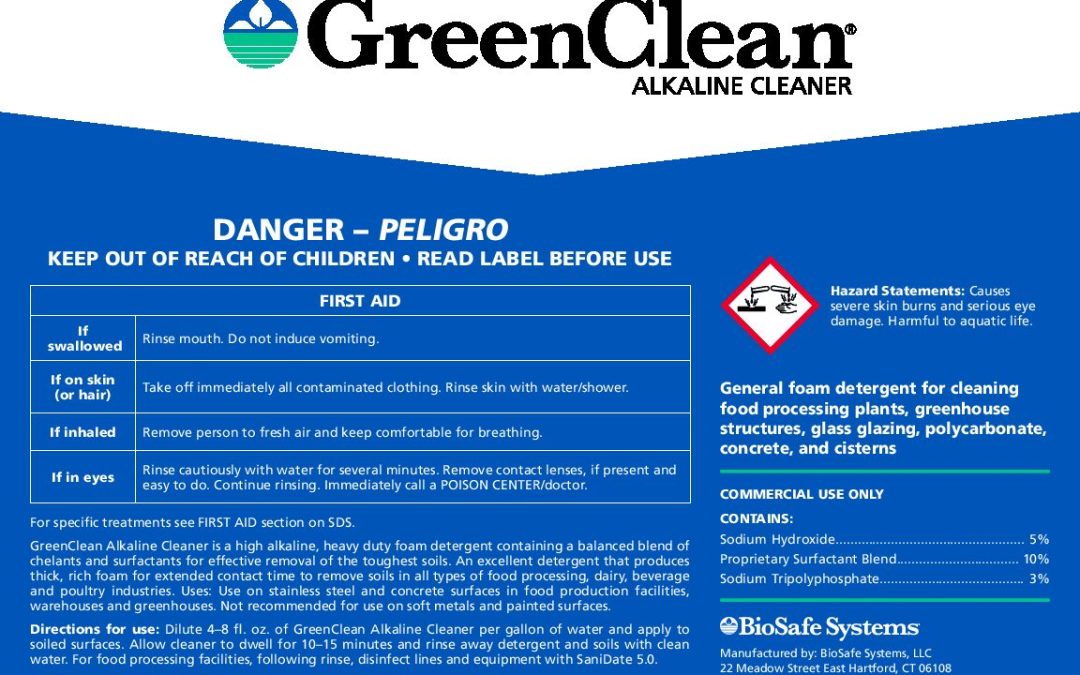 greenclean-alkaline-cleaner_label | Am-ag, LLC (es)