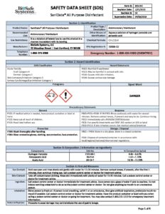 sanidate-all-purpose-disinfectant_sds | Am-ag, LLC